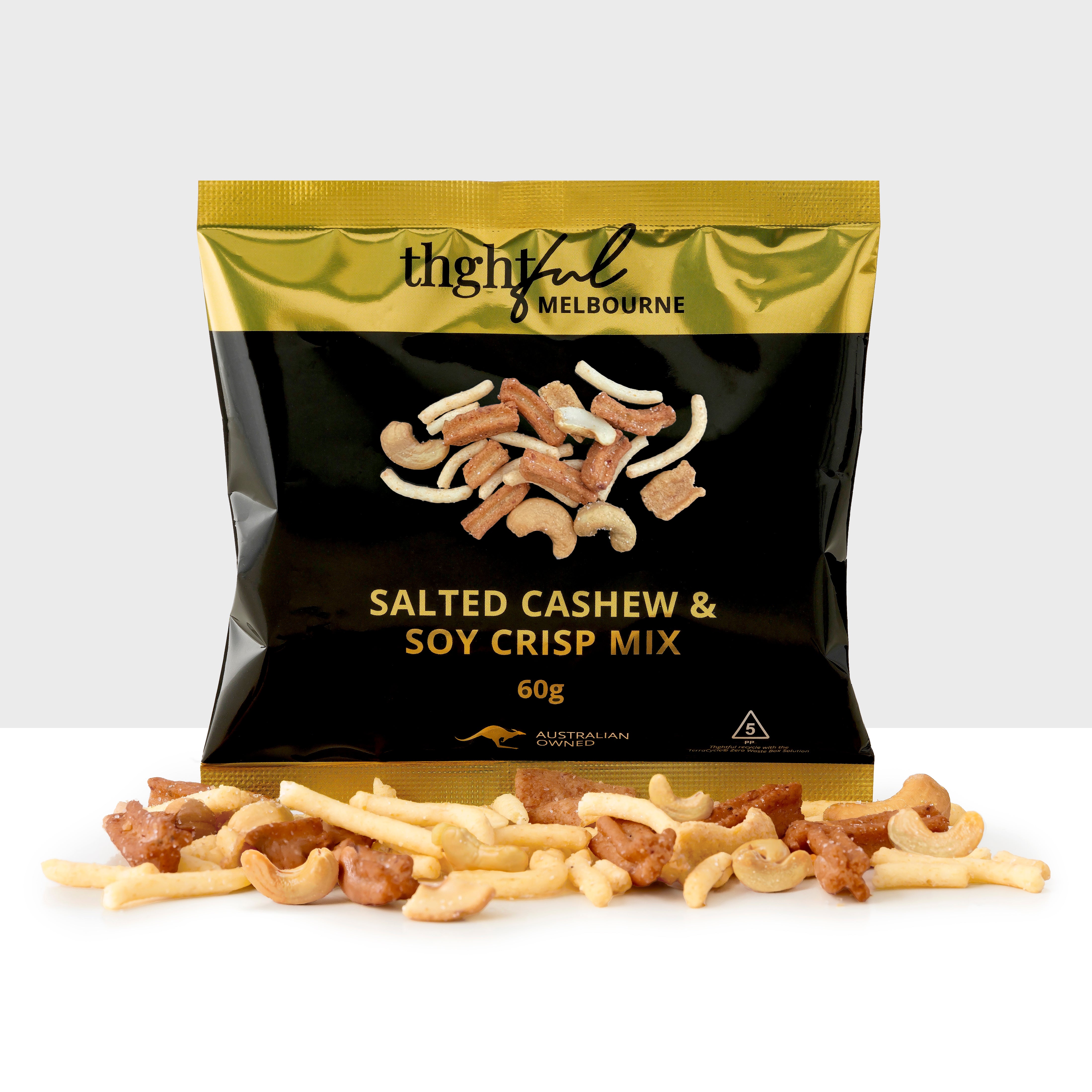 Salted Cashew & Soy Crisp Mix 60g – thghtful